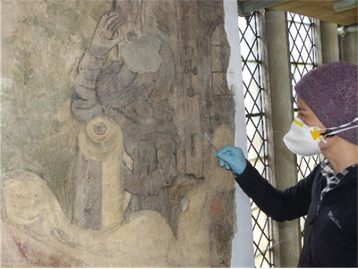 Treating The Wall Paintings of St Andrew’s Church, Impington